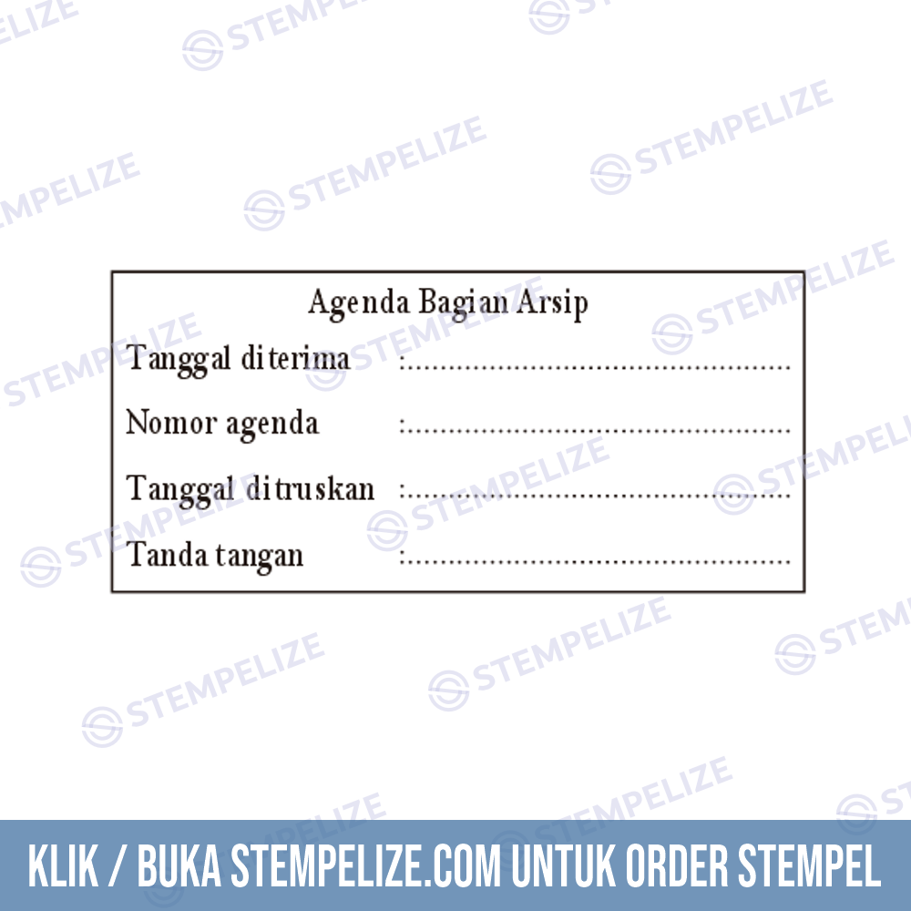 Contoh Stempel Disposisi