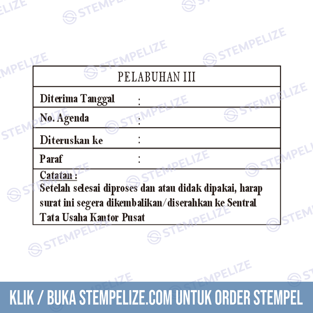 Contoh Stempel Disposisi