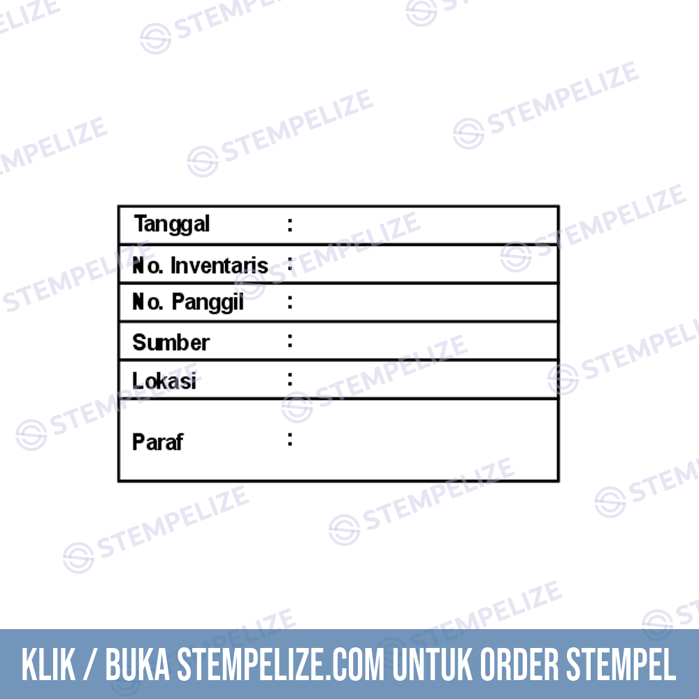 Contoh Stempel Inventaris Buku Perpustakaan