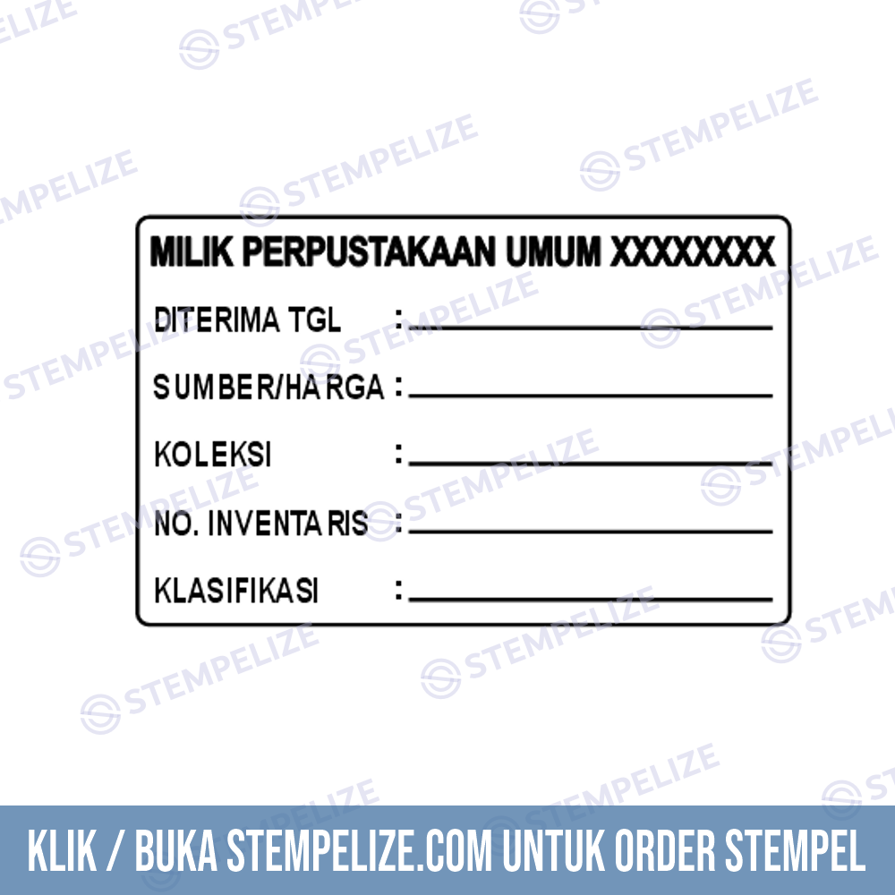 Contoh Stempel Inventaris Buku Perpustakaan