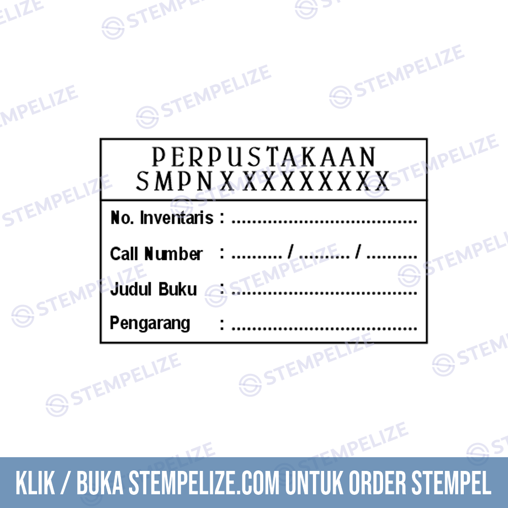 Contoh Stempel Inventaris Buku Perpustakaan
