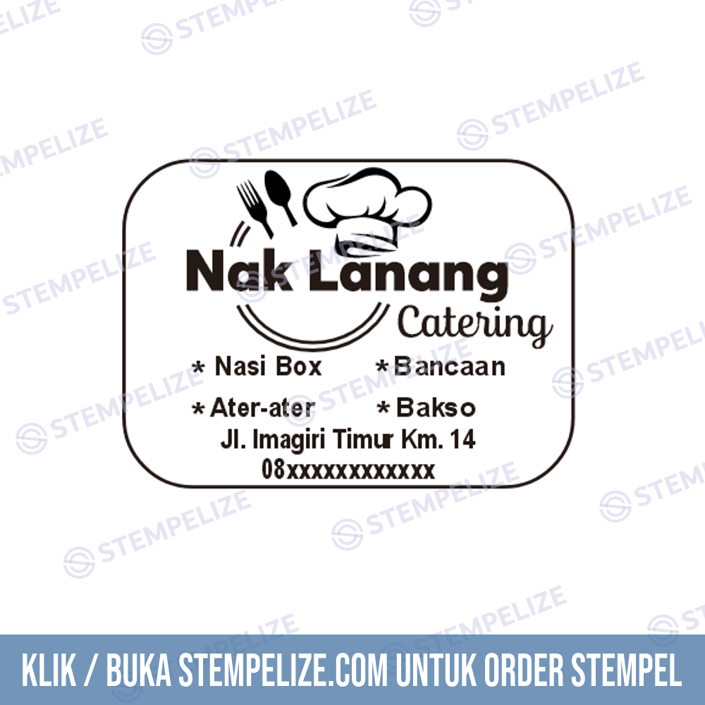 Contoh Stempel Katering / Catering / Snack / Nasi Kotak