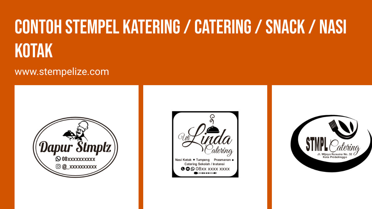 Contoh Stempel Katering / Catering / Snack / Nasi Kotak