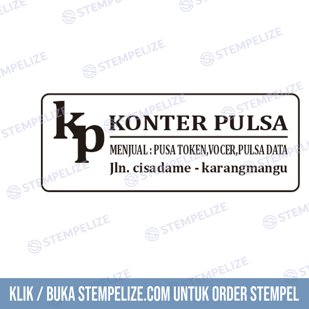 Contoh Stempel Konter Pulsa