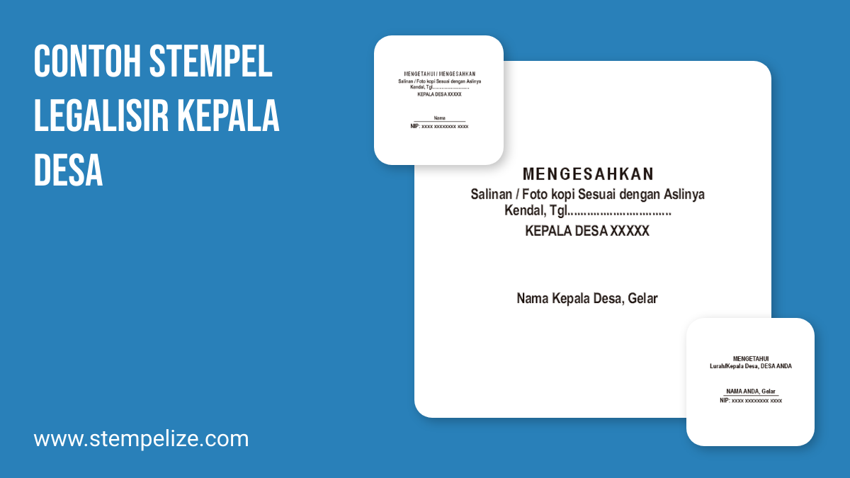 Contoh Stempel Legalisir Kepala Desa