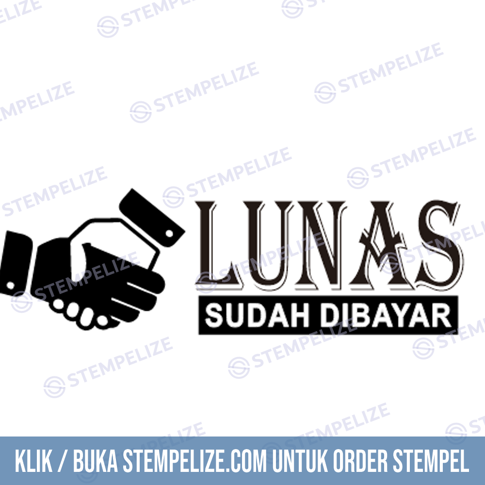Contoh Stempel Lunas Tanggal, Toko, Dibayar, Terima Kasih [PNG/CDR]