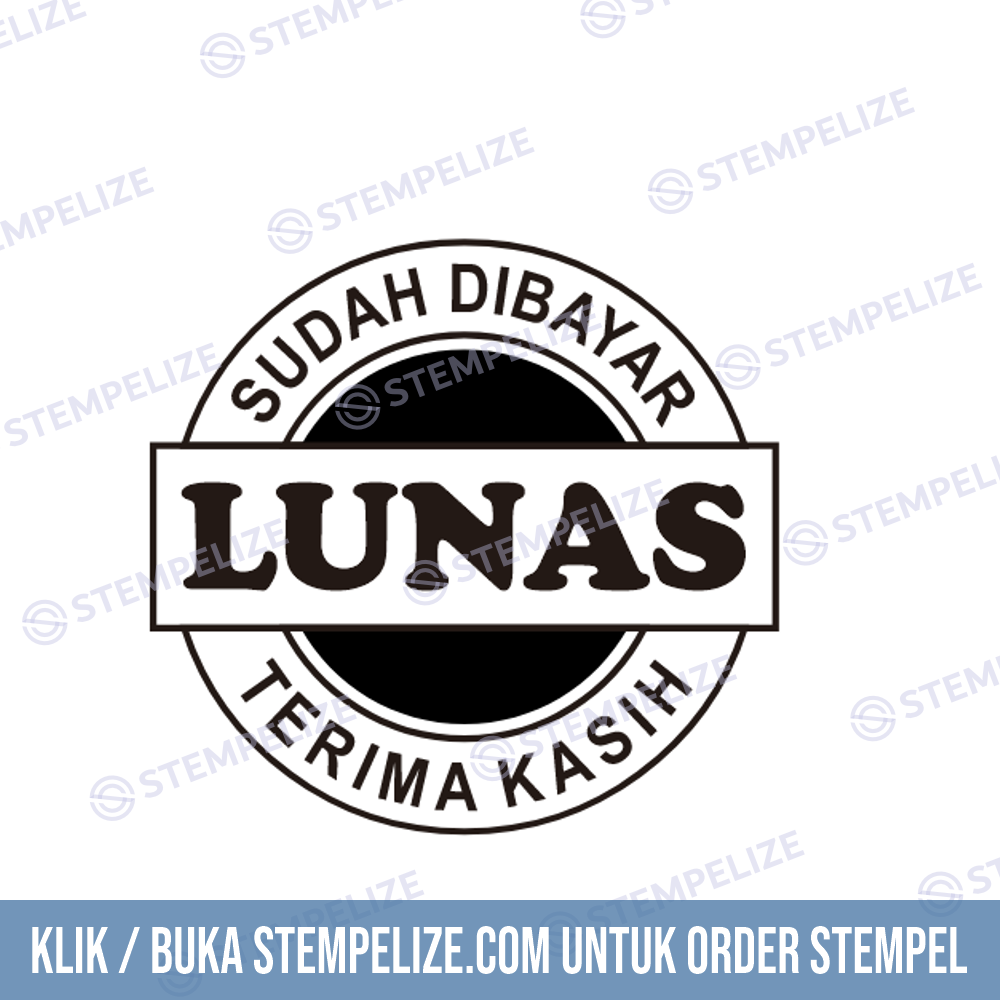 Contoh Stempel Lunas Tanggal, Toko, Dibayar, Terima Kasih [PNG/CDR]