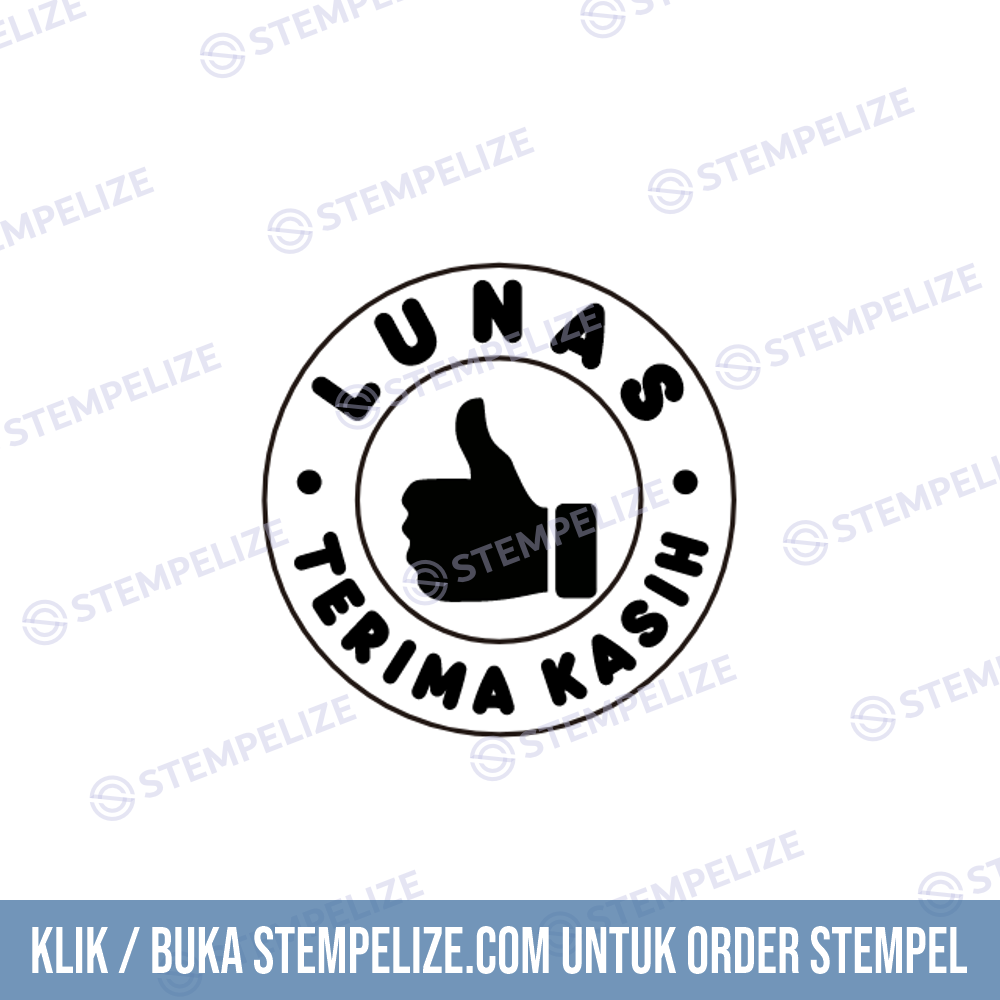 Contoh Stempel Lunas Tanggal, Toko, Dibayar, Terima Kasih [PNG/CDR]
