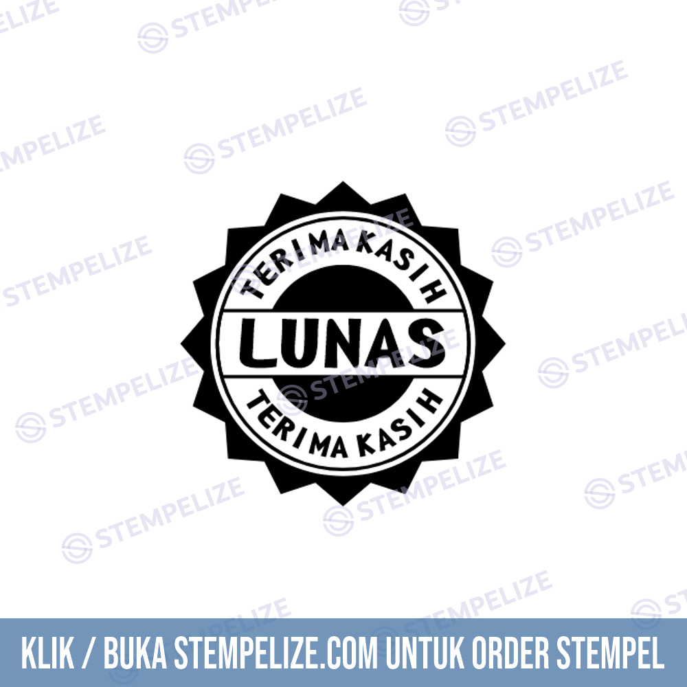 Contoh Stempel Lunas Tanggal, Toko, Dibayar, Terima Kasih [PNG/CDR]