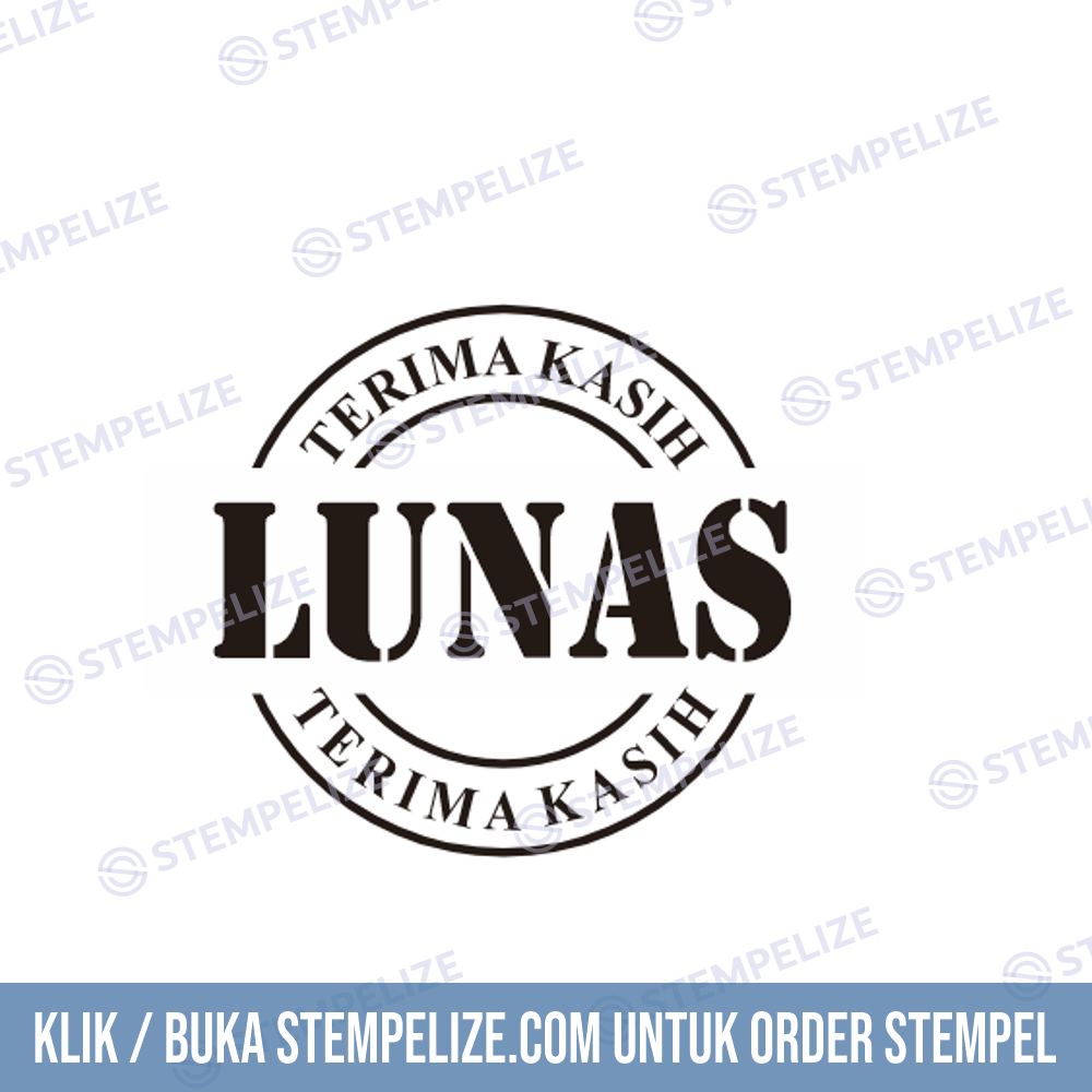 Contoh Stempel Lunas Tanggal, Toko, Dibayar, Terima Kasih [PNG/CDR]
