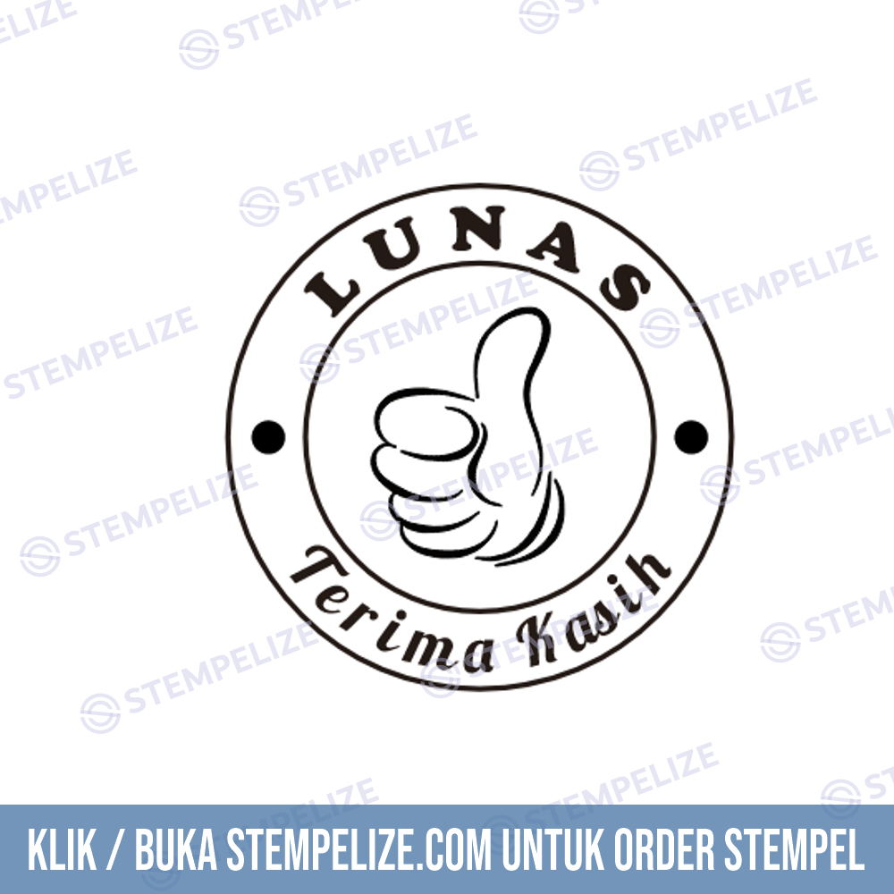 Contoh Stempel Lunas Tanggal, Toko, Dibayar, Terima Kasih [PNG/CDR]