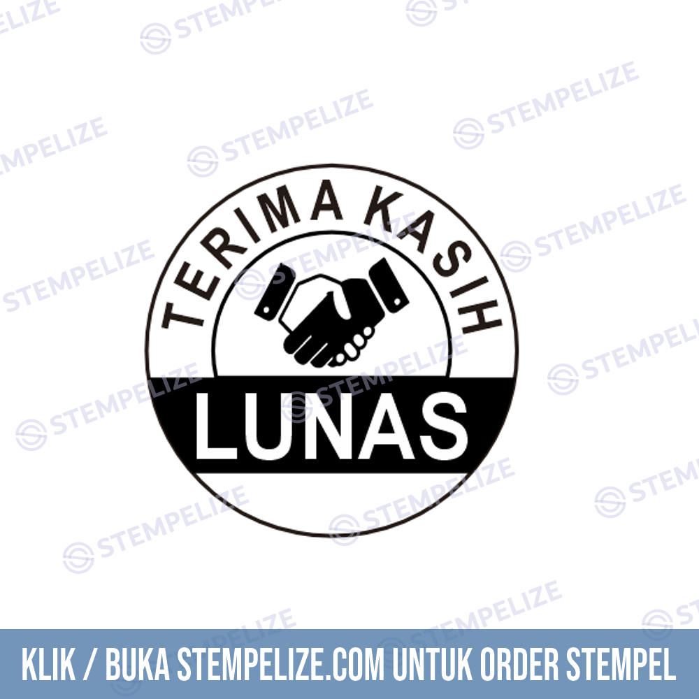 Contoh Stempel Lunas Tanggal, Toko, Dibayar, Terima Kasih [PNG/CDR]