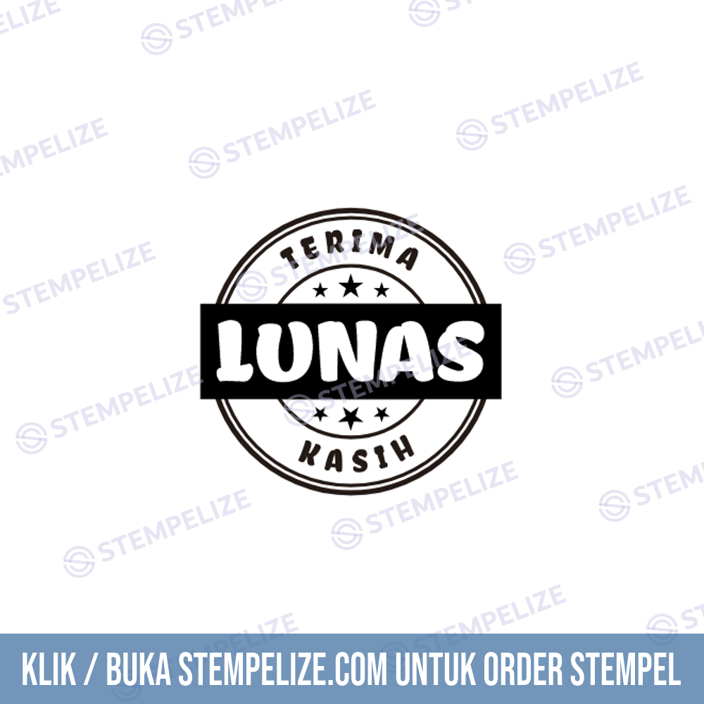 Contoh Stempel Lunas Tanggal, Toko, Dibayar, Terima Kasih [PNG/CDR]