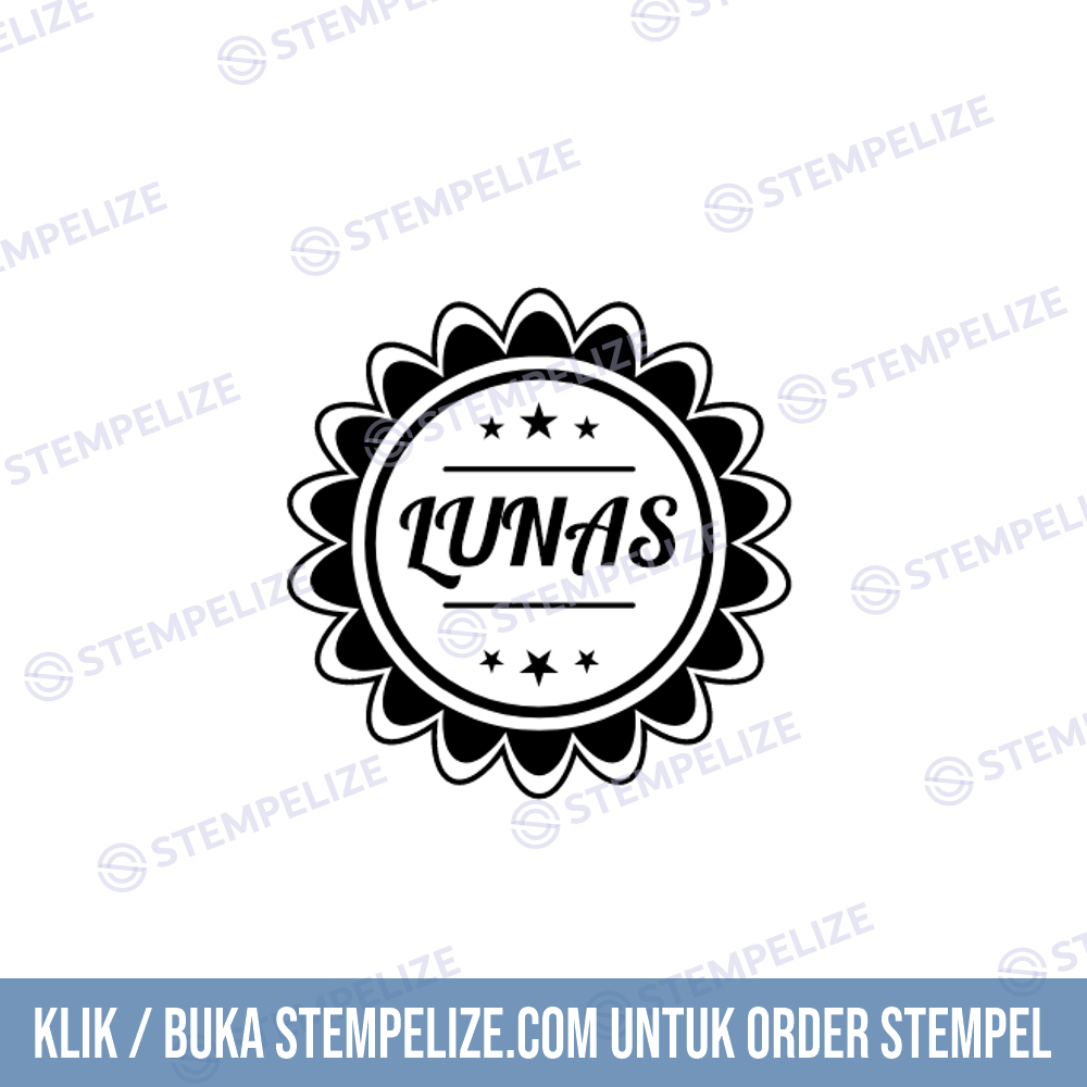 Contoh Stempel Lunas Tanggal, Toko, Dibayar, Terima Kasih [PNG/CDR]