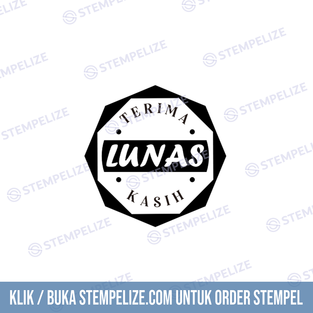 Contoh Stempel Lunas Tanggal, Toko, Dibayar, Terima Kasih [PNG/CDR]