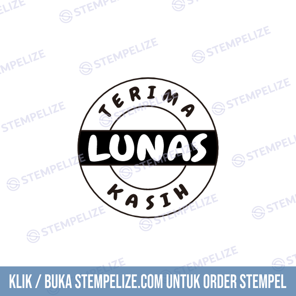 Contoh Stempel Lunas Tanggal, Toko, Dibayar, Terima Kasih [PNG/CDR]