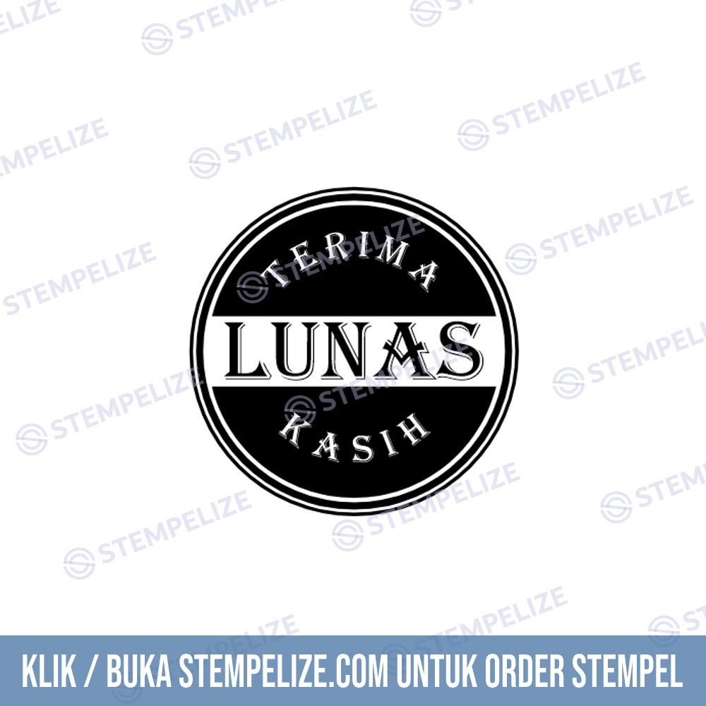 Contoh Stempel Lunas Tanggal, Toko, Dibayar, Terima Kasih [PNG/CDR]