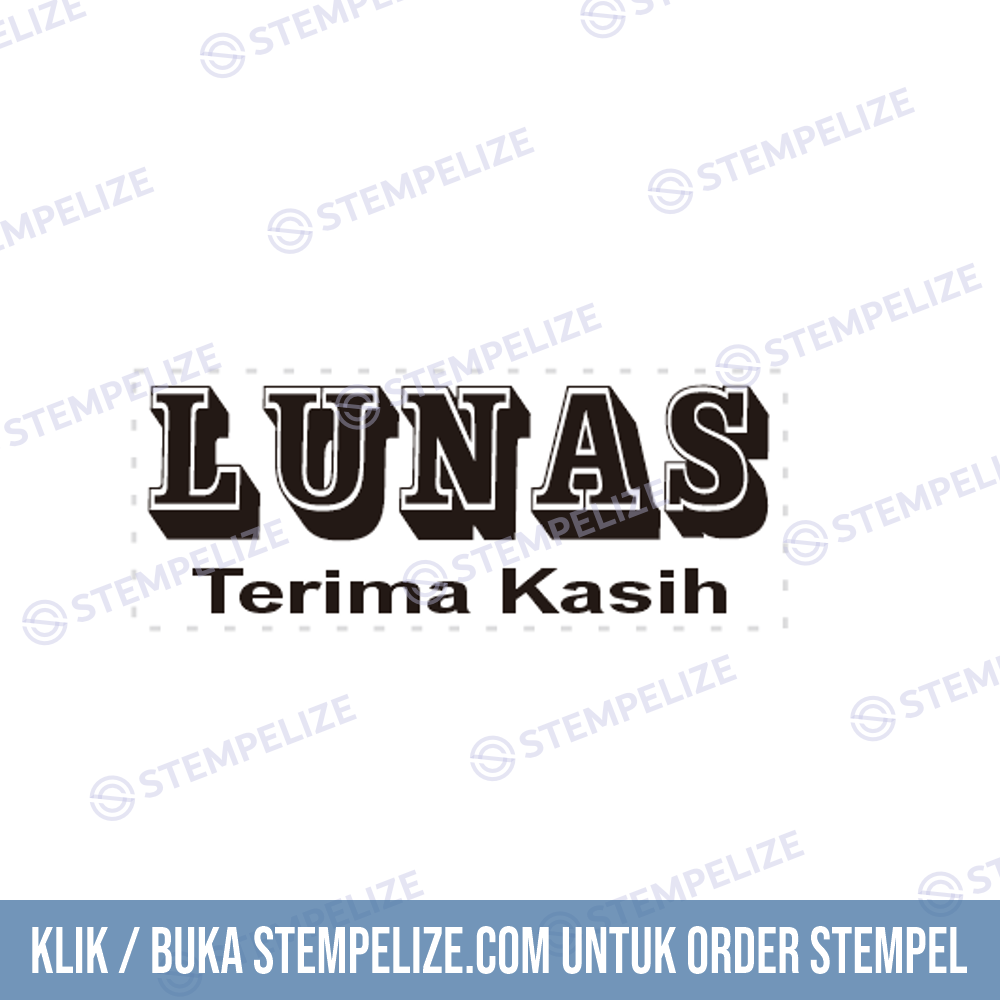 Contoh Stempel Lunas Tanggal, Toko, Dibayar, Terima Kasih [PNG/CDR]