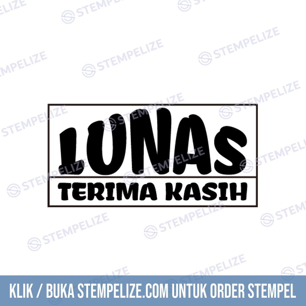 Contoh Stempel Lunas Tanggal, Toko, Dibayar, Terima Kasih [PNG/CDR]