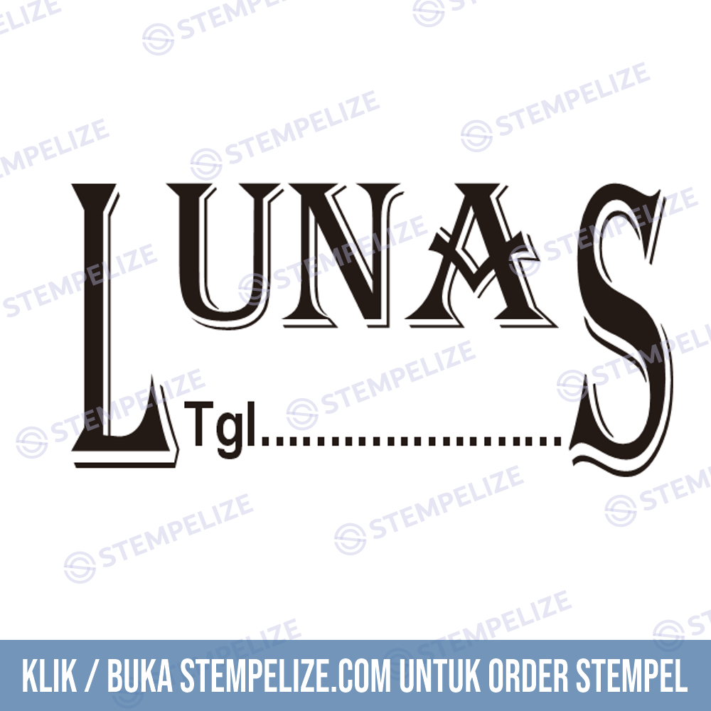 Contoh Stempel Lunas Tanggal, Toko, Dibayar, Terima Kasih [PNG/CDR]