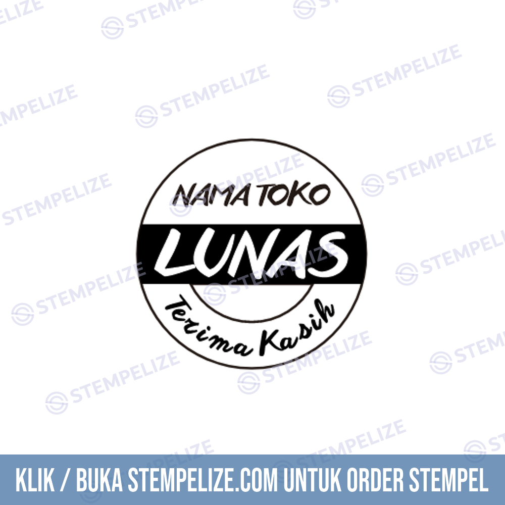 Contoh Stempel Lunas Tanggal, Toko, Dibayar, Terima Kasih [PNG/CDR]