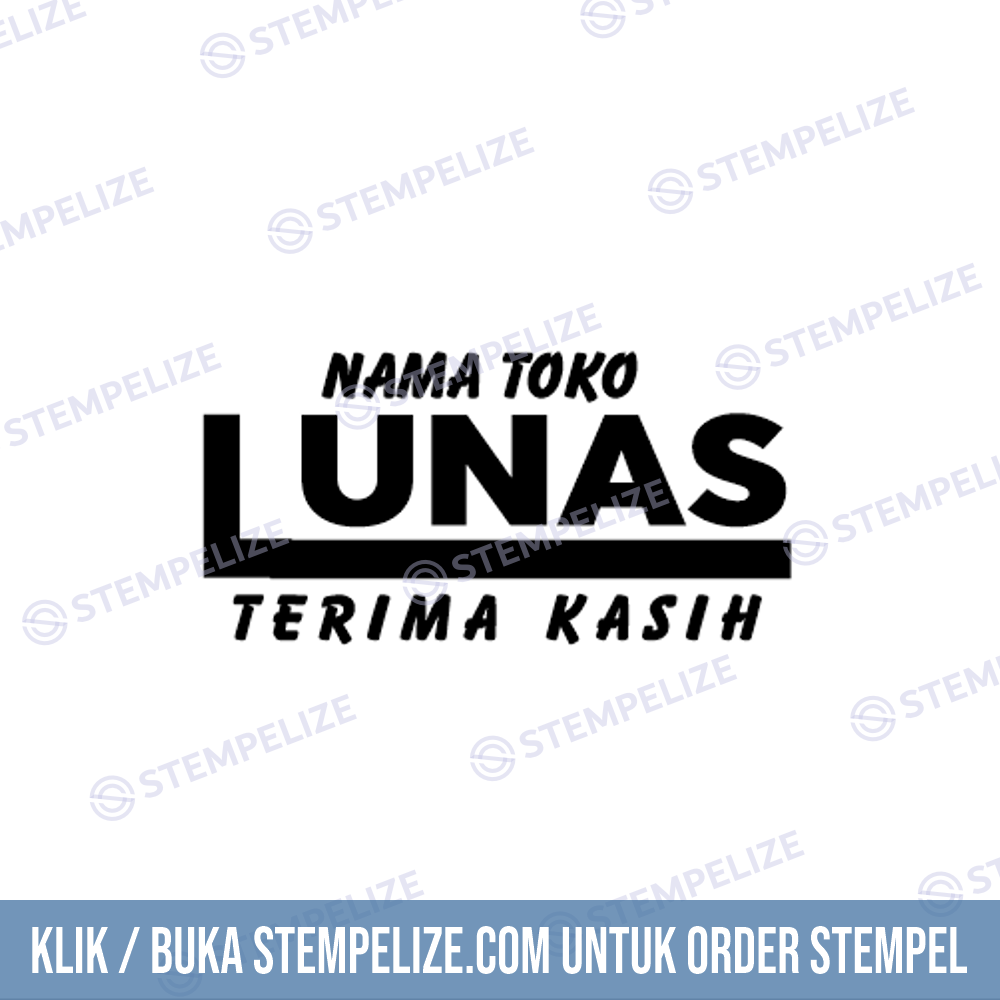 Contoh Stempel Lunas Tanggal, Toko, Dibayar, Terima Kasih [PNG/CDR]
