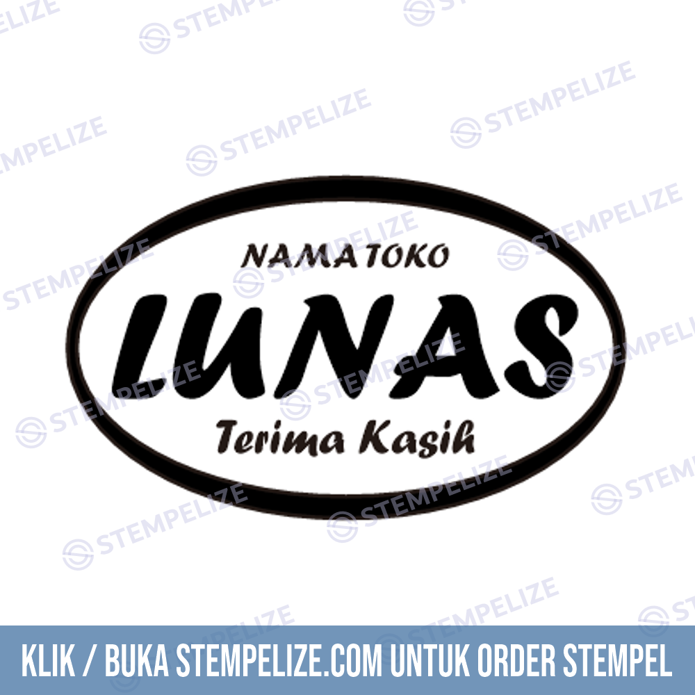 Contoh Stempel Lunas Tanggal, Toko, Dibayar, Terima Kasih [PNG/CDR]