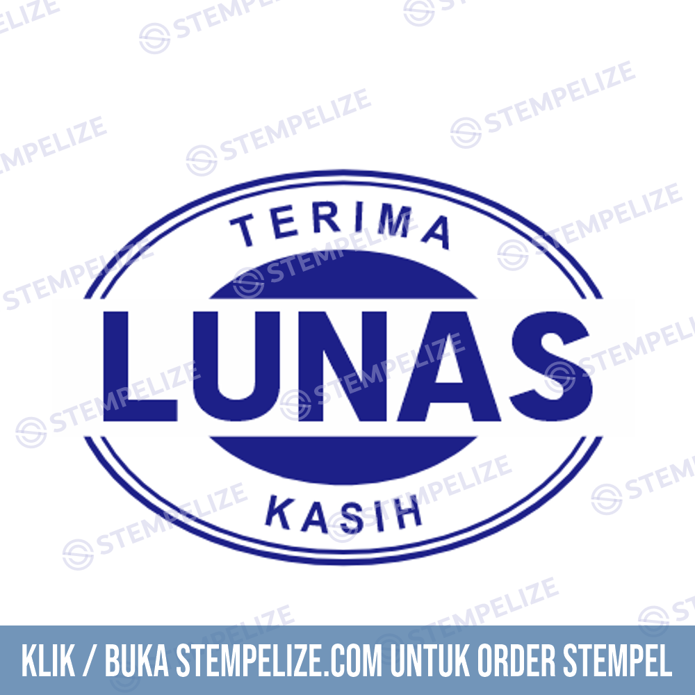 Contoh Stempel Lunas Tanggal, Toko, Dibayar, Terima Kasih [PNG/CDR]