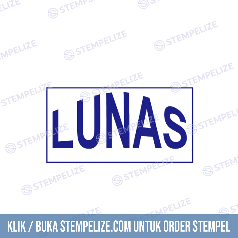 Contoh Stempel Lunas Tanggal, Toko, Dibayar, Terima Kasih [PNG/CDR]
