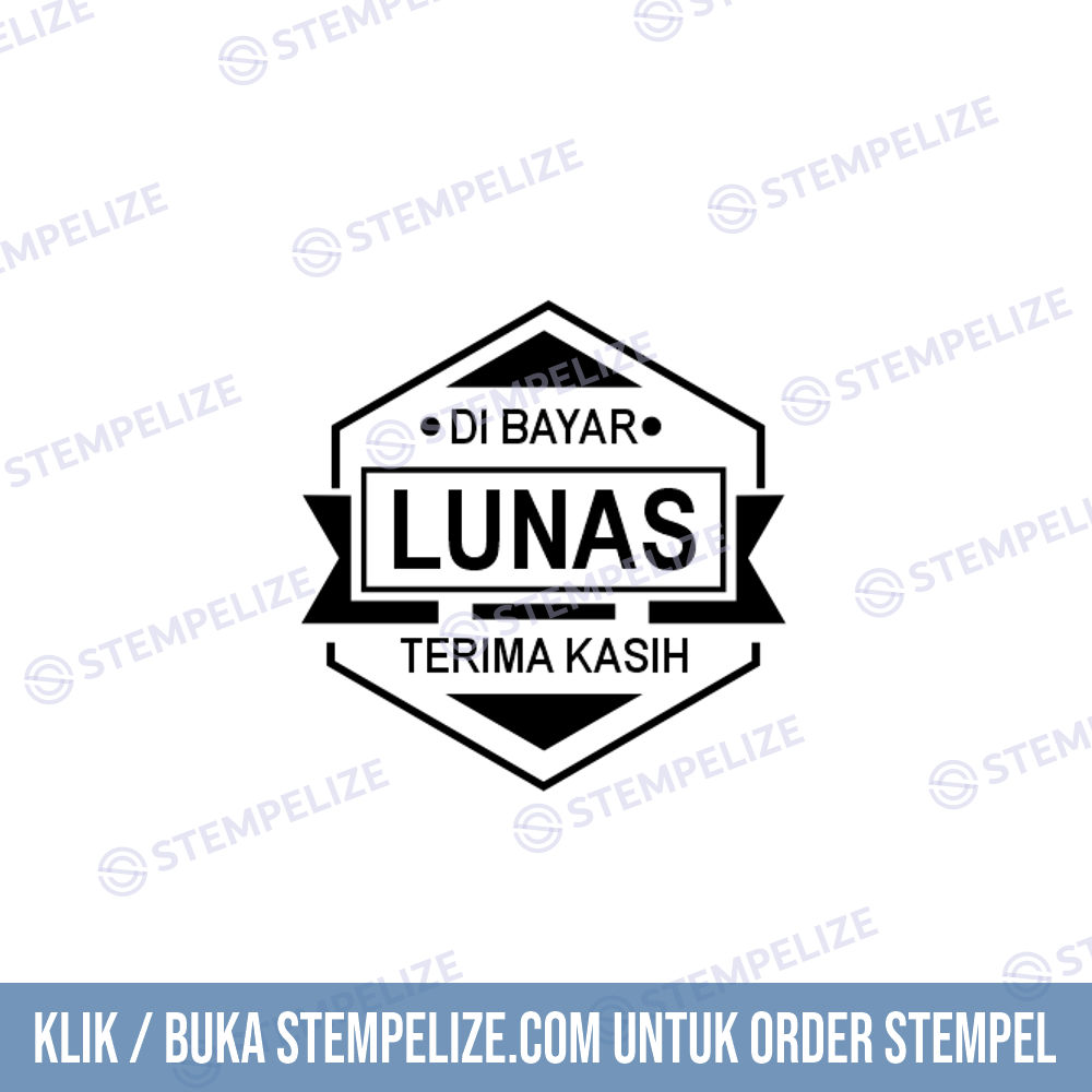Contoh Stempel Lunas Tanggal, Toko, Dibayar, Terima Kasih [PNG/CDR]