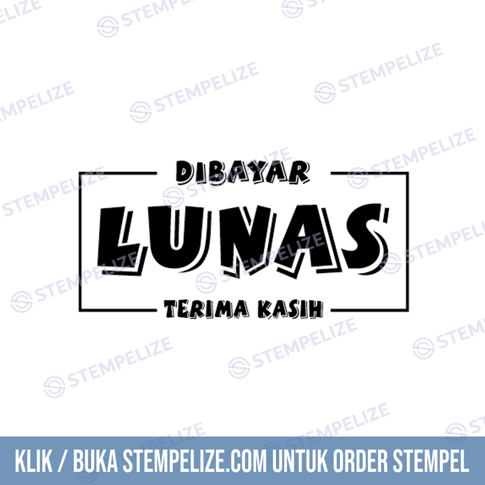 Contoh Stempel Lunas Tanggal, Toko, Dibayar, Terima Kasih [PNG/CDR]