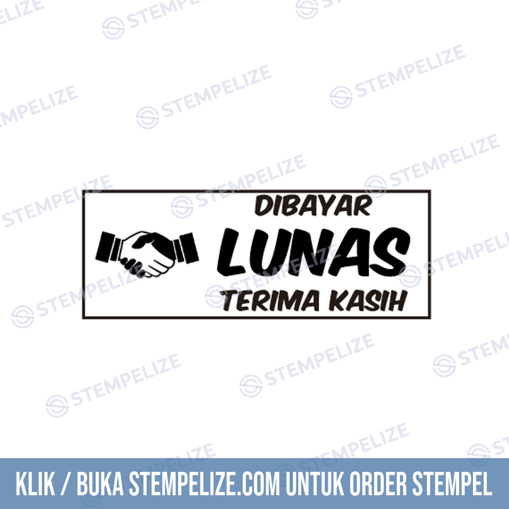 Contoh Stempel Lunas Tanggal, Toko, Dibayar, Terima Kasih [PNG/CDR]