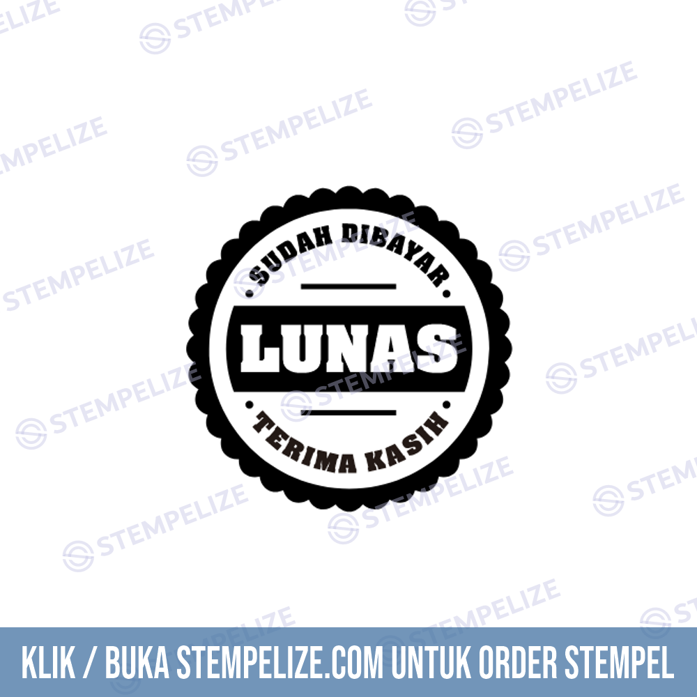 Contoh Stempel Lunas Tanggal, Toko, Dibayar, Terima Kasih [PNG/CDR]