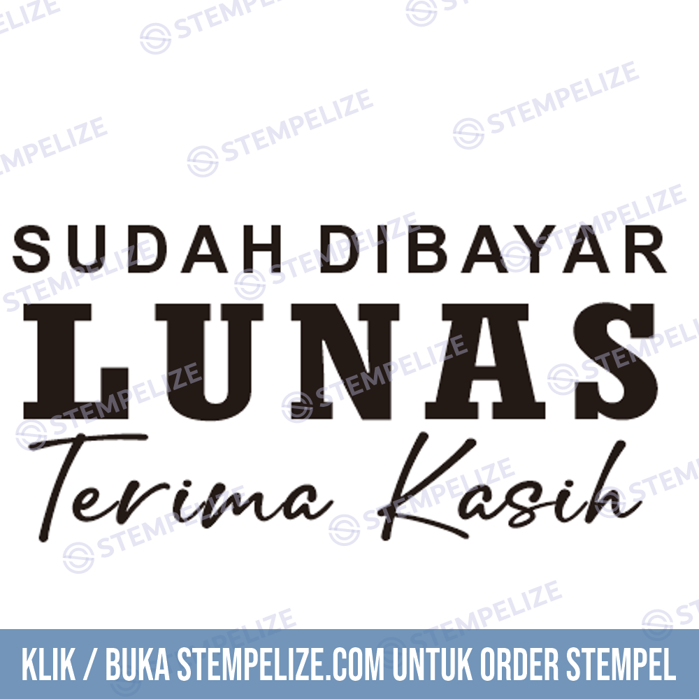 Contoh Stempel Lunas Tanggal, Toko, Dibayar, Terima Kasih [PNG/CDR]
