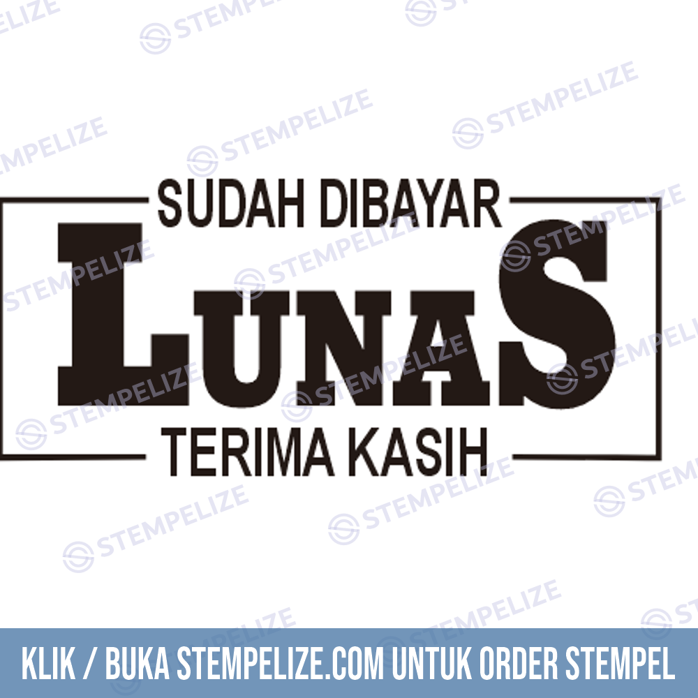Contoh Stempel Lunas Tanggal, Toko, Dibayar, Terima Kasih [PNG/CDR]