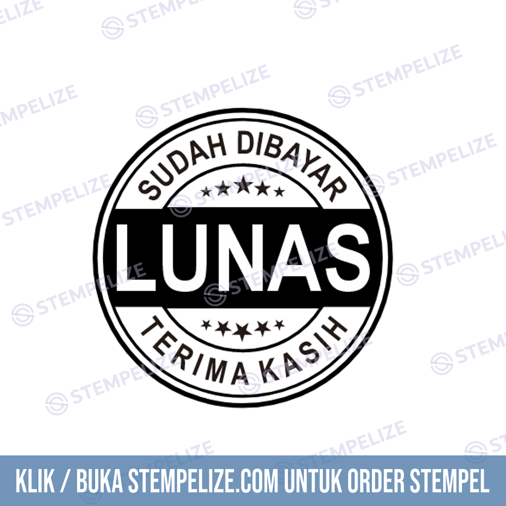 Contoh Stempel Lunas Tanggal, Toko, Dibayar, Terima Kasih [PNG/CDR]