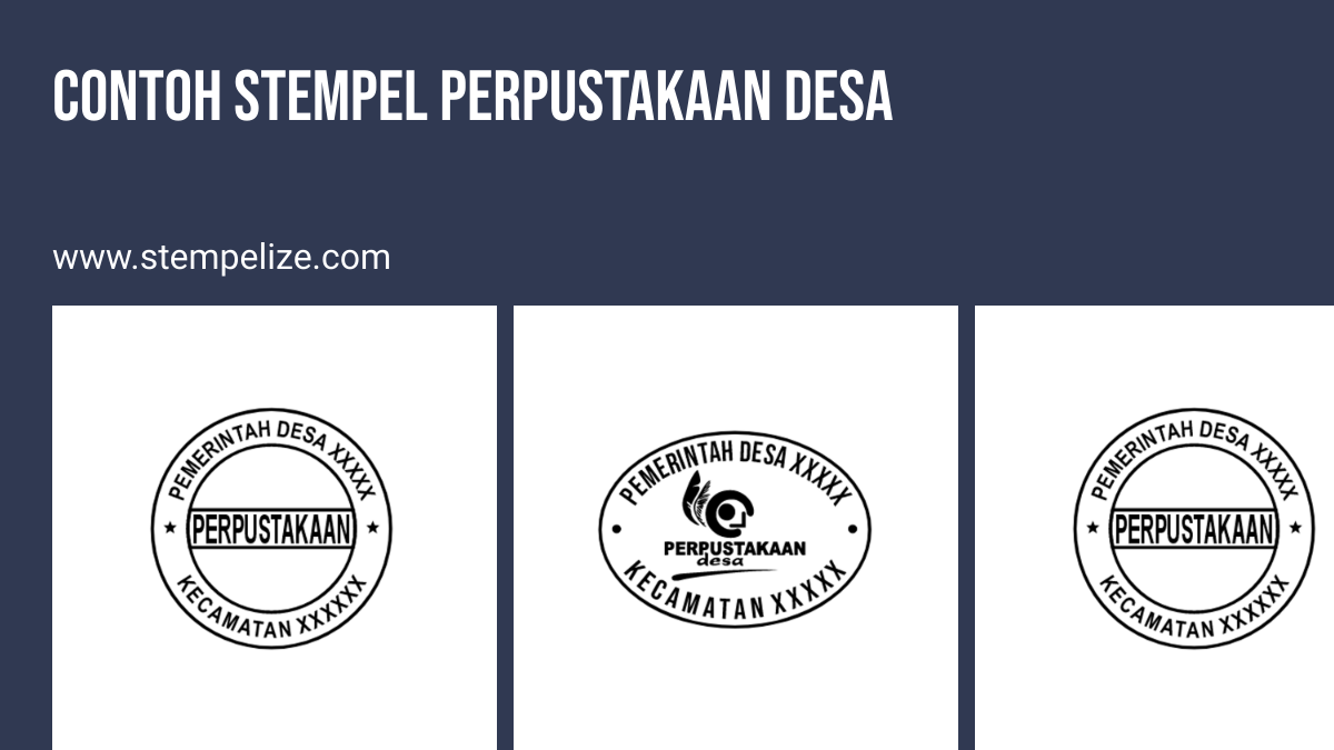 Contoh Stempel Perpustakaan Desa
