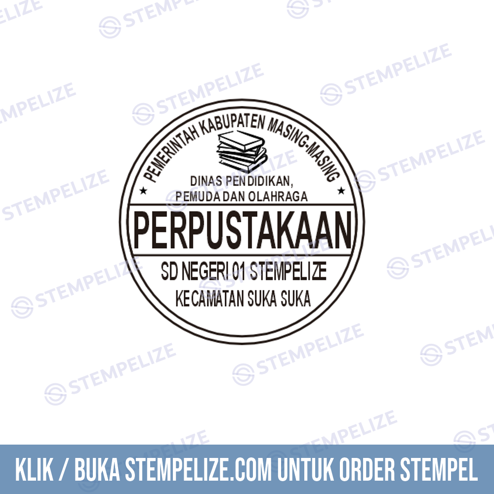 Contoh Stempel Perpustakaan Sekolah Dasar / SD