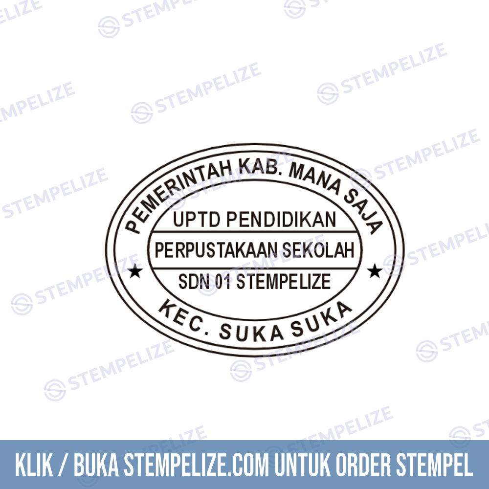 Contoh Stempel Perpustakaan Sekolah Dasar / SD
