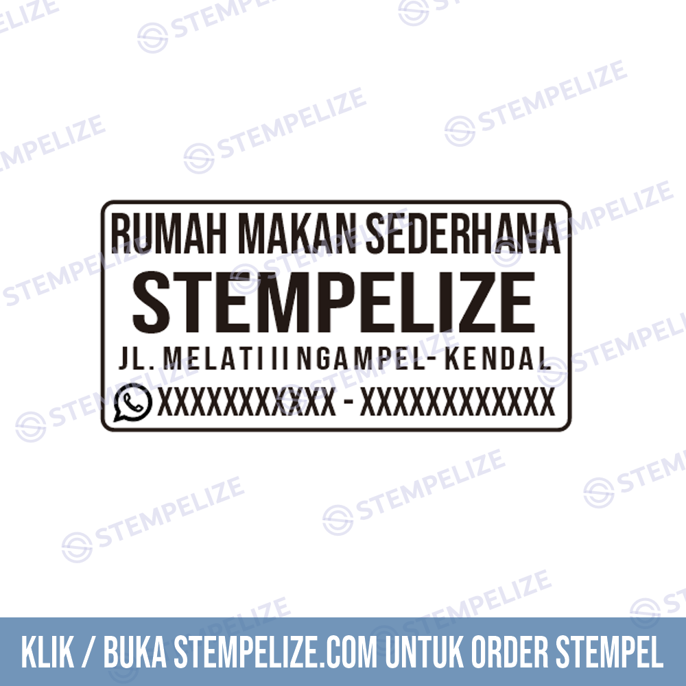 Contoh Stempel Rumah Makan / Warung Makan / Warung Nasi Sederhana