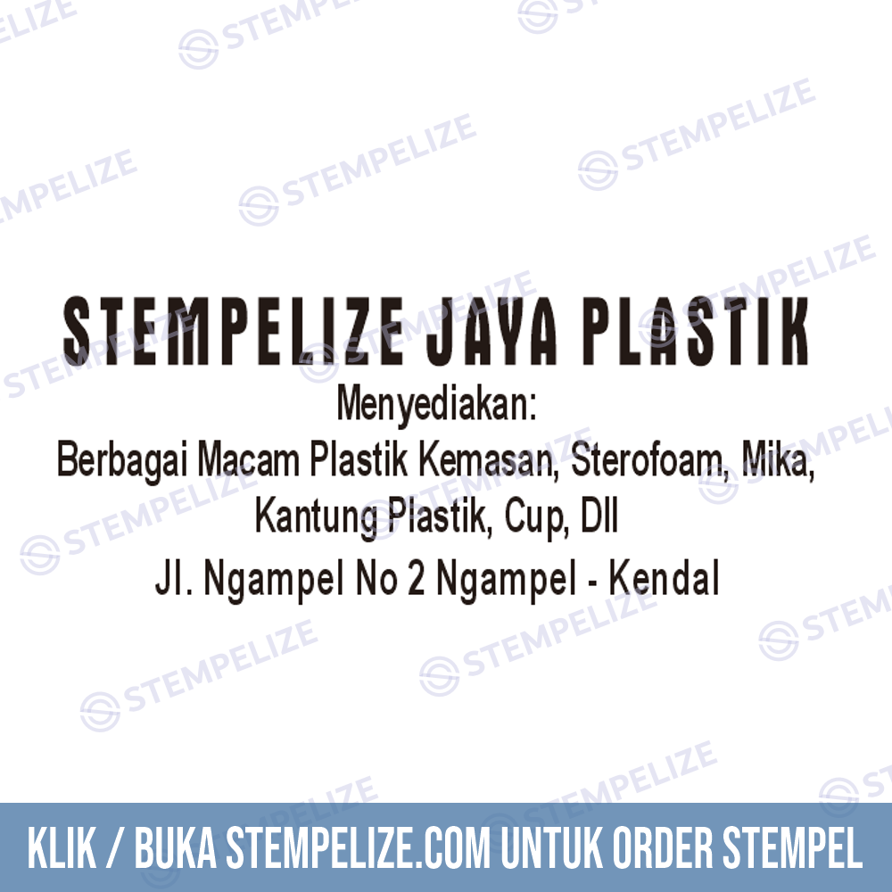 Contoh Stempel Toko Plastik
