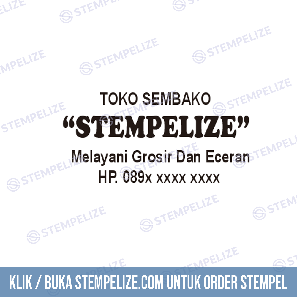 Contoh Stempel Toko Sembako / Toko Kelontong / Toko Serba Ada