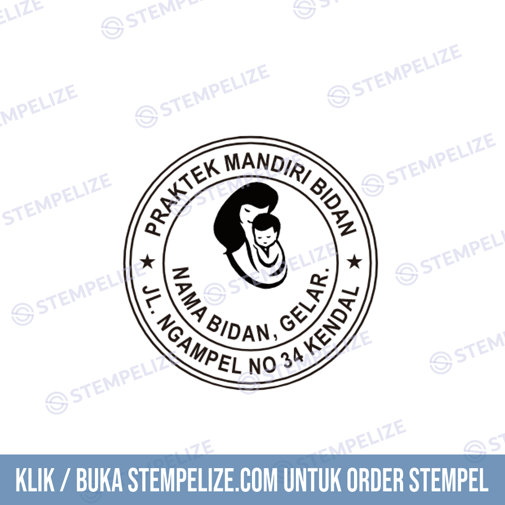 Stempel Bidan Praktek Mandiri / Bidan Desa / Bidan Delima
