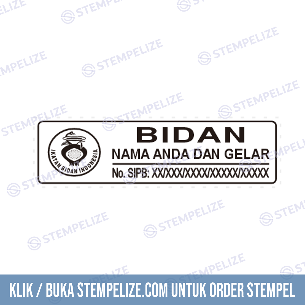 Stempel Bidan Praktek Mandiri / Bidan Desa / Bidan Delima