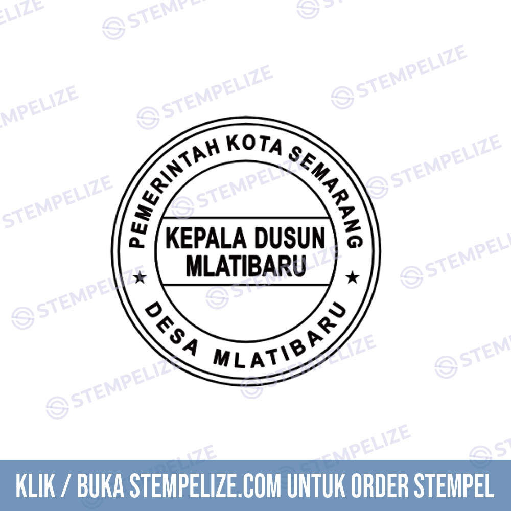 Contoh Stempel Kepala Desa / Kelurahan / Sekretariat Desa / Kepala Dusun