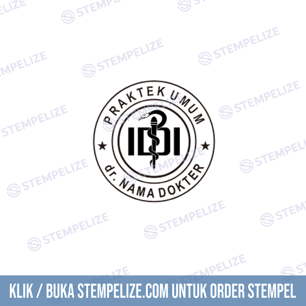 Contoh Stempel Dokter Umum / Nama Dokter / Dokter Gigi