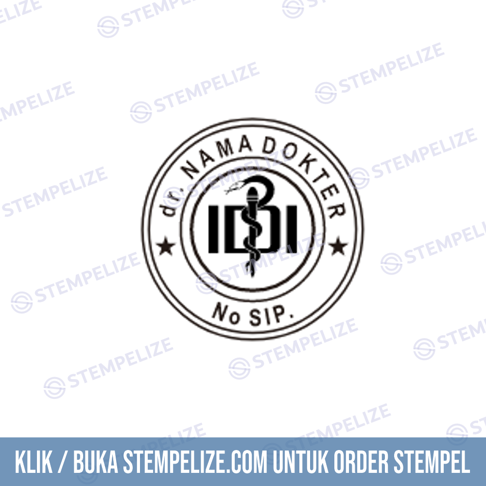 Contoh Stempel Dokter Umum / Nama Dokter / Dokter Gigi
