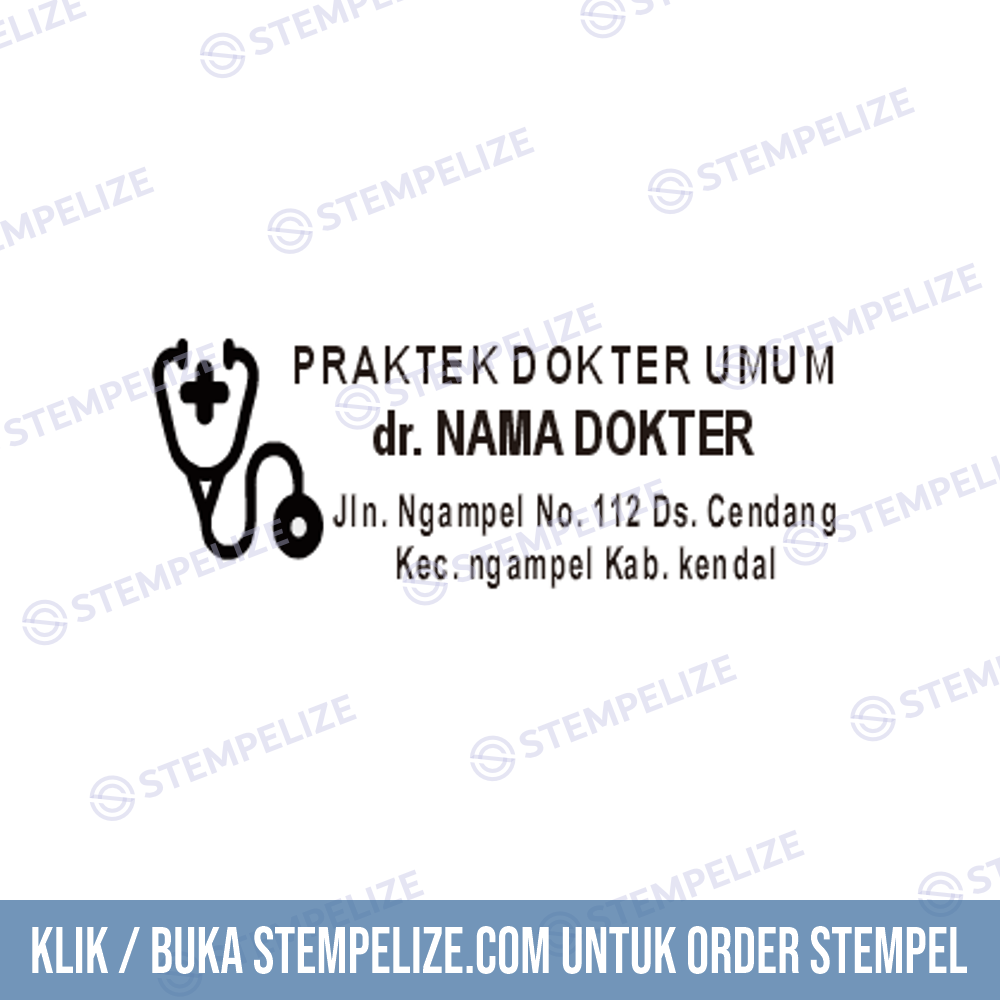 Contoh Stempel Dokter Umum / Nama Dokter / Dokter Gigi