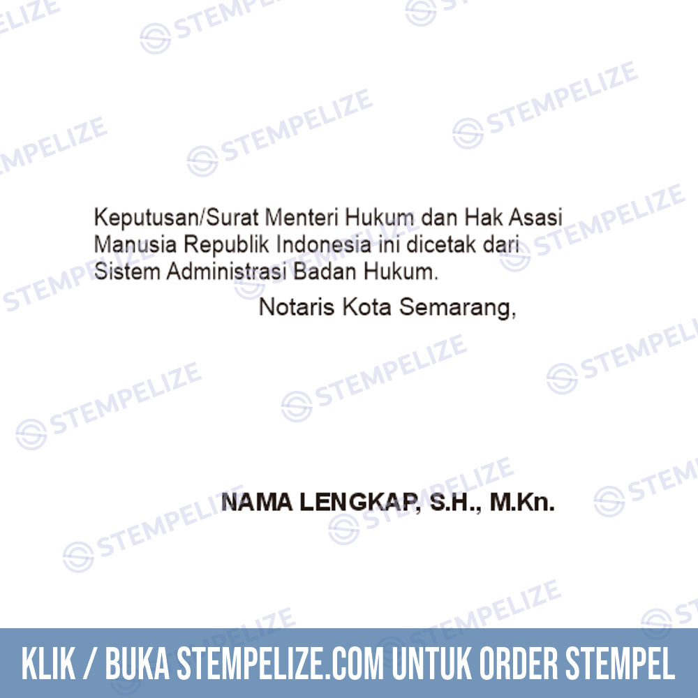 Stempel Notaris dan PPAT Lengkap