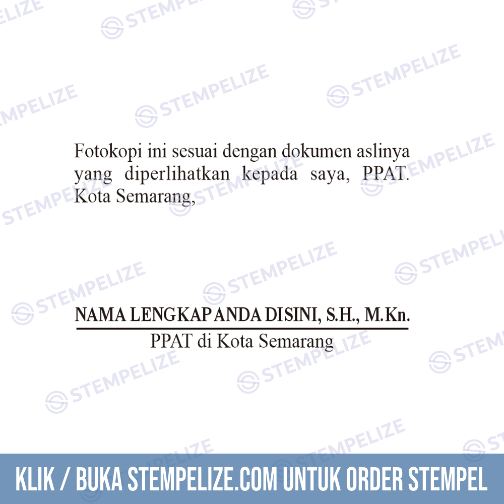 Stempel Notaris dan PPAT Lengkap